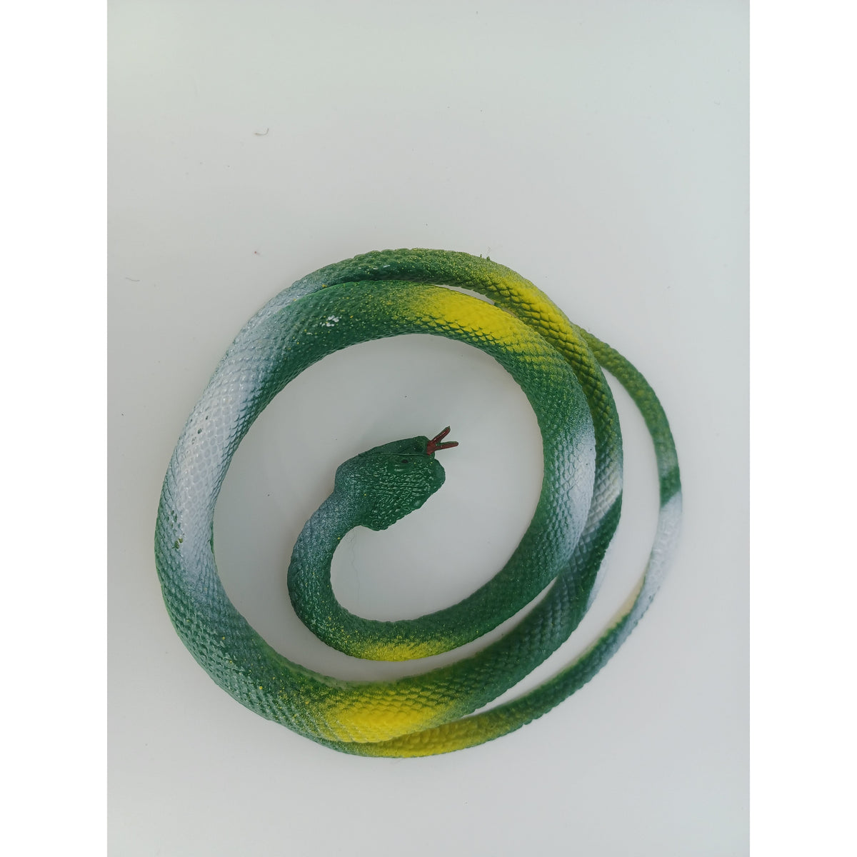 34" Green and Yellow Coiled Vinyl Fake Snake – Buy Fake Snakes